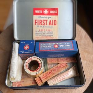 White Cross | Other | Vintageantique White Cross First Aid Kit | Poshmark
